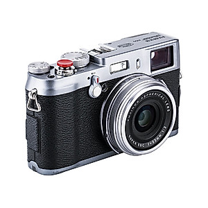 Camera Soft Release Button JJC Dark Red Shutter Button for Fuji Fujifilm X-T2 X-T20 X-T10 X-PRO2 X-PRO1 X100F X100T X100S X100 X-E3 X-E2S X-E2 Sony DSC-RX1R II DSC-RX10,etc Concave 11mm -1 Pack