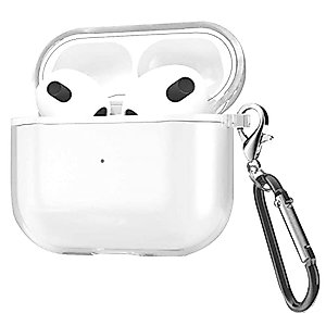 USTIYA Case for AirPods 3 Clear 2021 Protective Cover Transparent Key Chain Strap Protection Wireless Charging