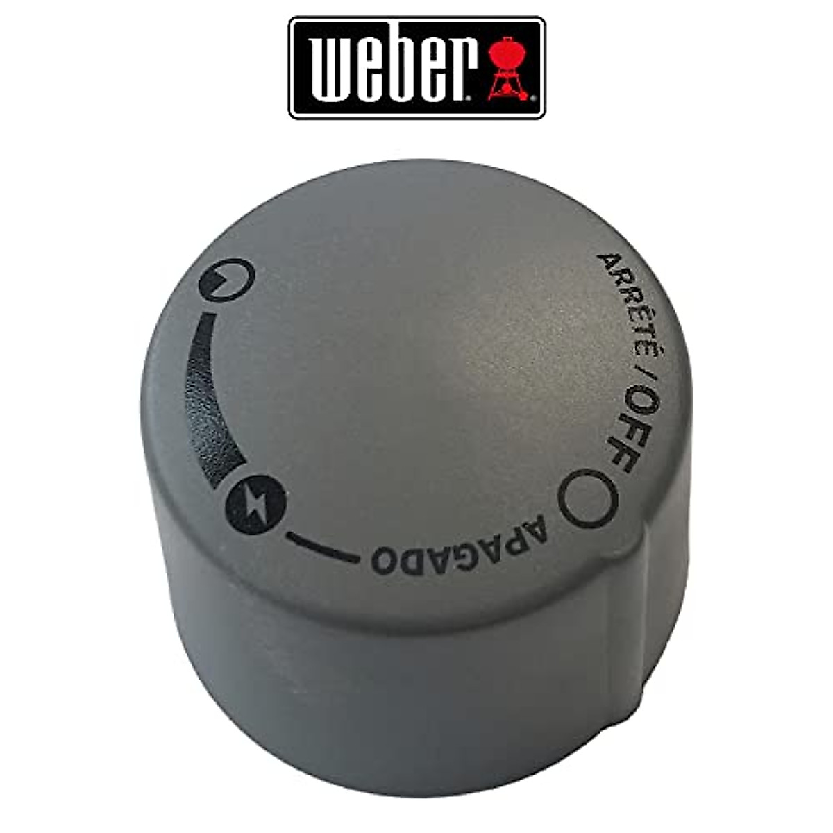 Weber 30125801 Gray Side Burner Knob for Specific Genesis Grills