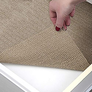 Con-Tact Brand Grip Shelf Liner - Non-Adhesive Drawer Liner | Multi-Purpose Easy-Use Design| Thick & Durable Protection | 20" x 5', Pack of 1 Roll, Taupe