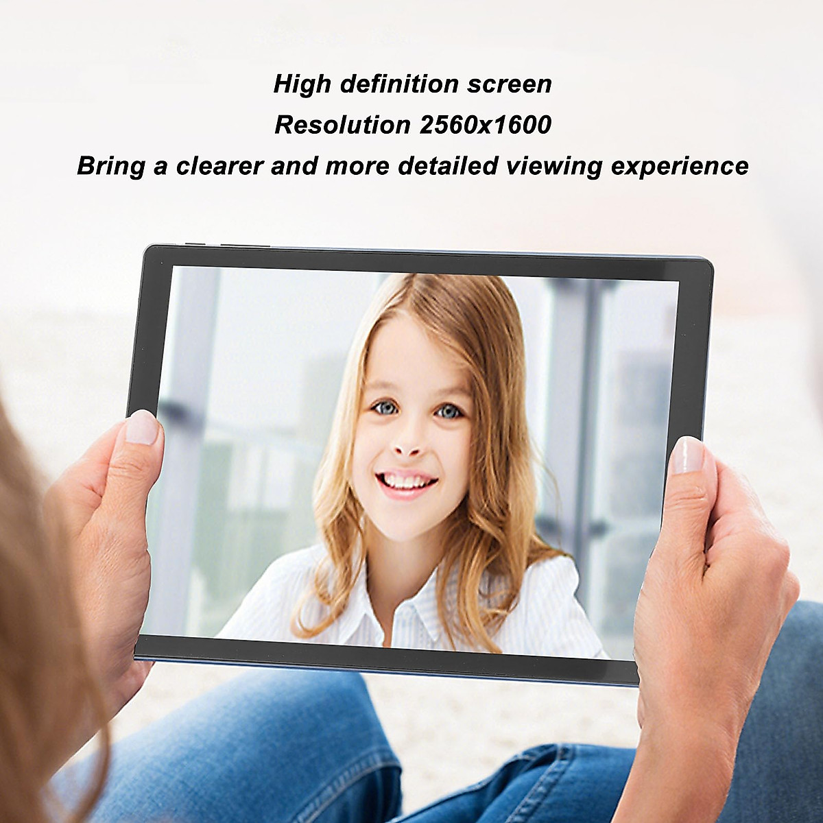 Acogedor 10 Inch Tablet, Tablet for Android 10.1, 10inch 2560x1600 HD High Definition Screen, 6GB 128GB 5G WiFi, MTK6750 Chip, Multiple Networks (Silver)