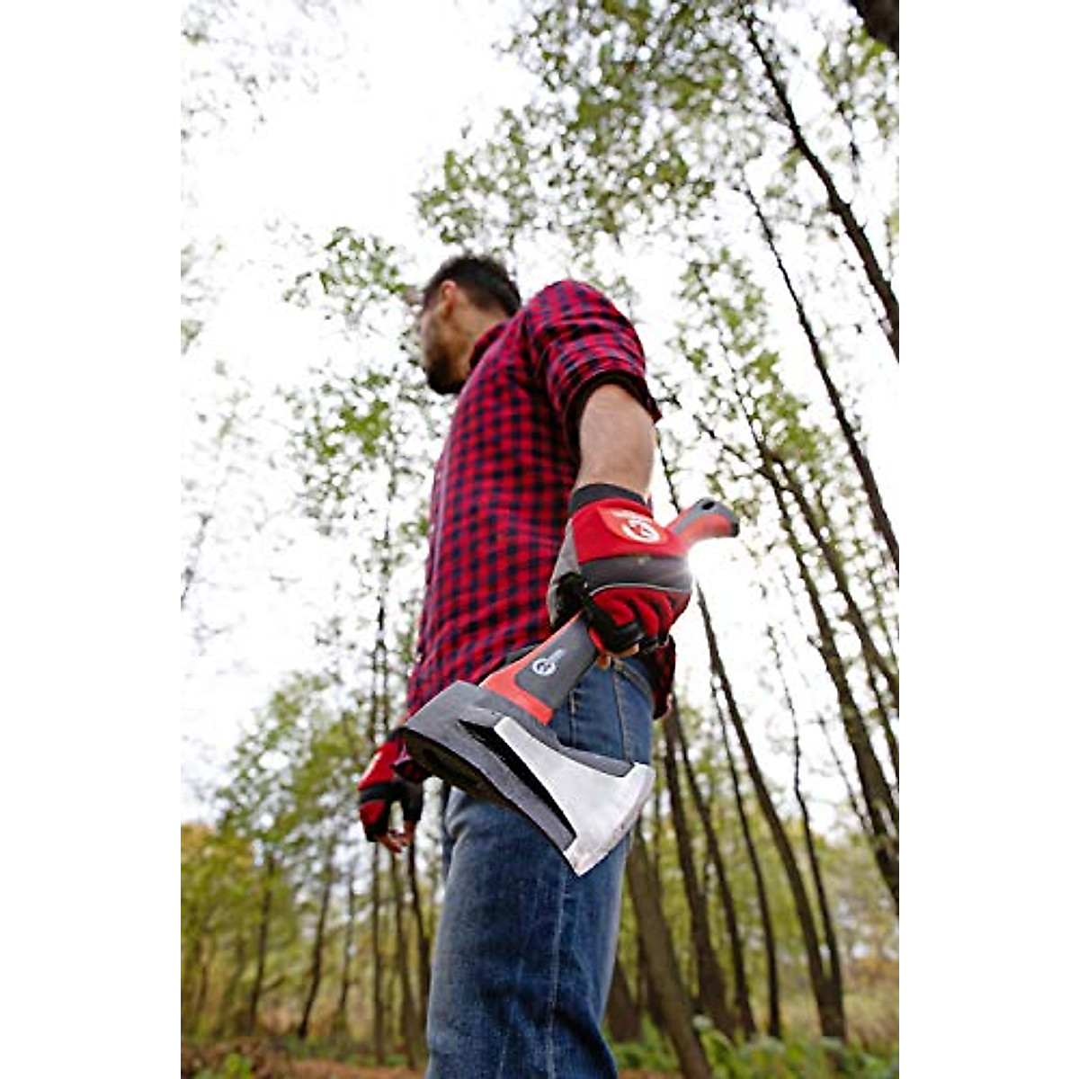 INTERTOOL 15” Wood Splitting Hatchet, 2.2 lbs, Small Splitter Maul, Firewood Camp Axe, Shock Absorbing Anti-Slip Handle HT-0274