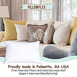 Pillowflex Synthetic Down Pillow Insert - 14x20 Down Alternative Pillow, Lumbar Pillow Insert for Sham - Back Pillow, Travel Size Pillow - Polyester Neck Pillow - 1 Decorative Pillow Form