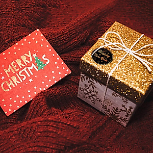 800 Pcs 2025 Happy New Year Stickers Round Black and Gold Stickers Bulk 1.38 Inch Snowflake New Year Labels Decorative Stickers for New Year Holiday Cards Envelopes Gift Boxes, 8 Designs