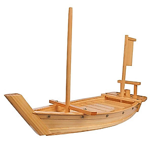 BIPEGE Wooden Sushi Boat Serving Tray, 28 Inch Sushi Plate for Restaurant or Home, Large Size Sushi Tray Serving Boat Plate for Restaurantware (71cm/28inch)