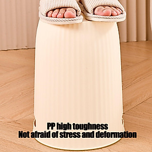 Wastebasket Large Capacity Household Pressure Ring Bathroom Toilet Living Room Kitchen Bedroom Office Waste Tissue Baskets for Under Desk Small Trash Can (Orange)