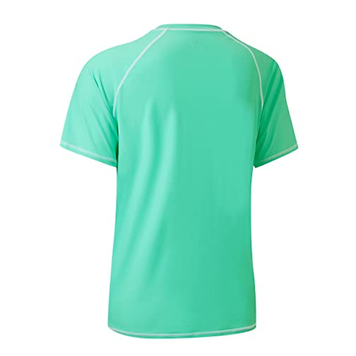Willit Men's Rashguard Swim Shirts UPF 50+ Sun Protection Shirts Short Sleeve SPF Quick Dry Beach Shirt Light Green L
