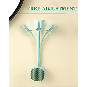 Hands Free Wall Mounted Hair Dryer Stand Holder, Drilling-Free Blow Dryer Holder with 3M VHB Tape, 360° Rotation with Adjustable Arm, Bathroom Organizer Accessories and Shower Caddy