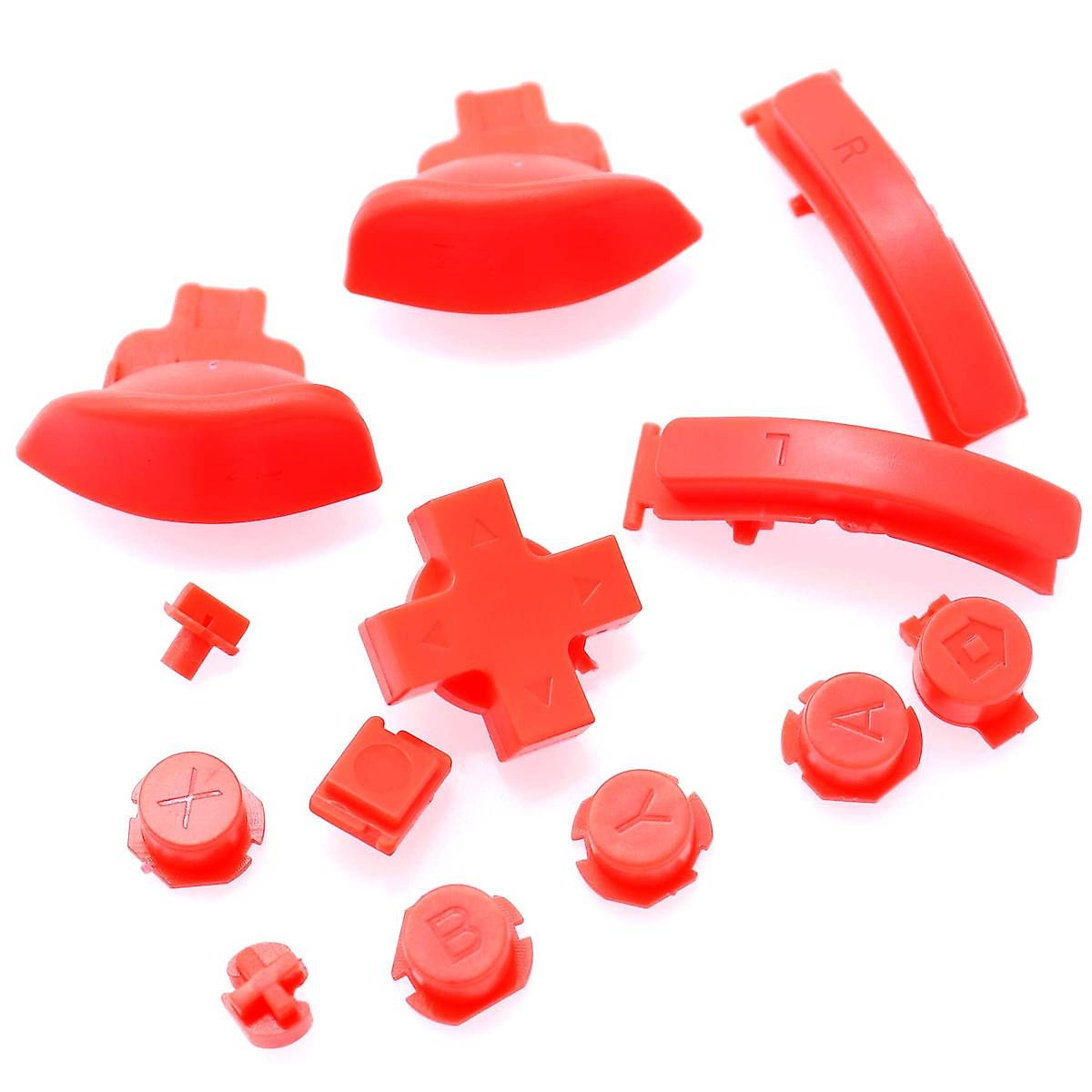 Deal4GO Button set with ABXY D-Pad Home Capture L R ZR ZL Triggers replacement for Nintendo Switch Lite Plastic (Red)