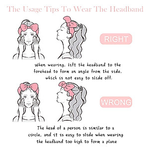 Exacoo Spa Headband, 6 PCS Bow Hair Band for Women Facial Makeup Head Band Knot Turban for Girls Head Wraps for Wash Spa Yoga Sports Shower (Pack of 6)