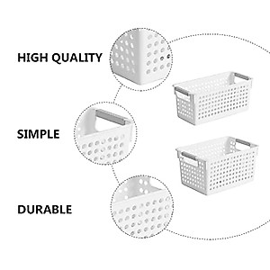 Cosmetics Storage Organizer 2pcs Multipurpose Sundries Baskets Desktop Organizers Storage Baskets (White) Jewelry Organizer Clear