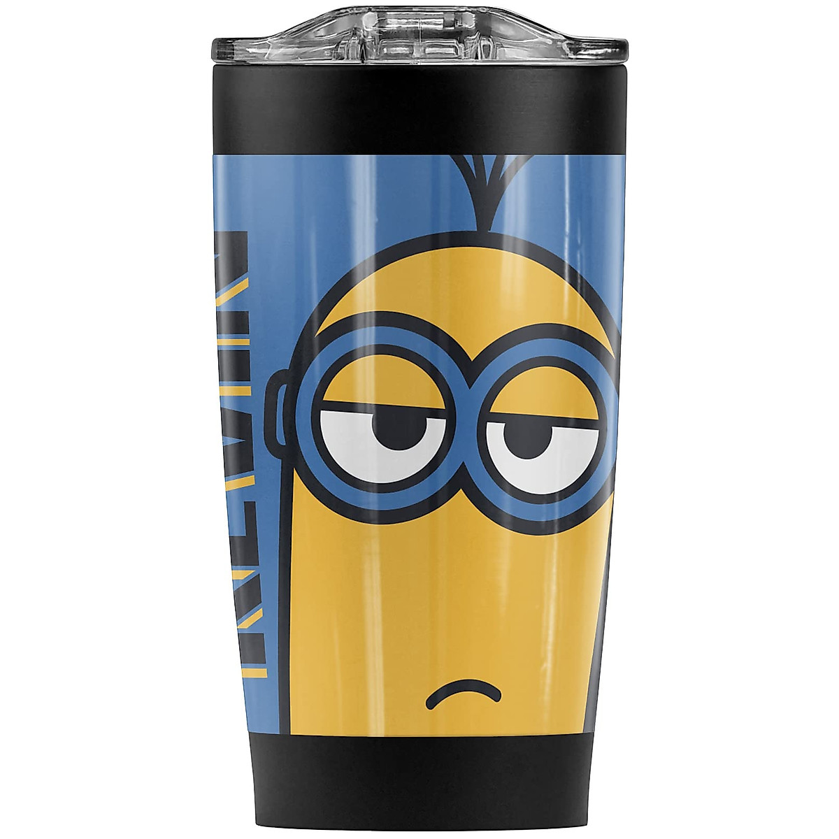 Logovision Minions OFFICIAL Kevin Blue Stainless Steel 20 oz Travel Tumbler, Vacuum Insulated & Double Wall with Leakproof Sliding Lid