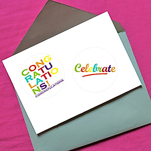 Congratulations Stickers Assortment Congrats Envelopes Seals,Graduation,Encouragement Labels for Men,Women,and Kids,2 Inch 504 Pcs