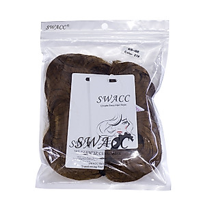 SWACC Short Messy Curly Dish Hair Bun Extension Easy Stretch hair Combs Clip in Ponytail Extension Scrunchie Chignon Tray Ponytail Hairpieces (Strawberry Blonde-27#)