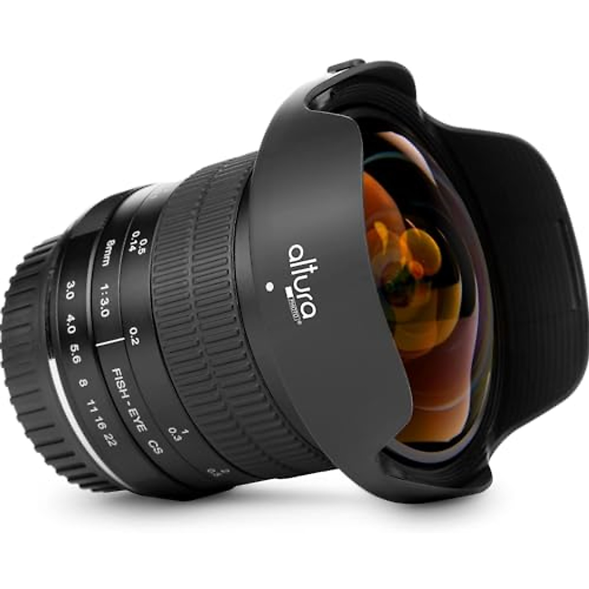 Altura Photo 8mm f/3.0 Professional for Nikon Wide Angle Lens Aspherical Fisheye Lens for Nikon D500 D3000 D3200 D3300 D3400 D3500 D5100 D5200 D5300 D5500 D5600 D7100 D7200 D7500 DSLR Cameras