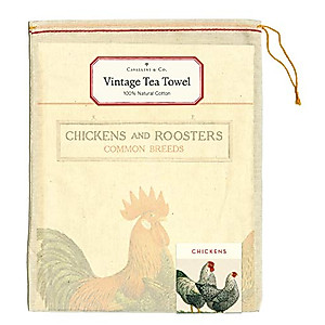 Cavallini Papers & Co. Chickens Tea Towel, Multicolor