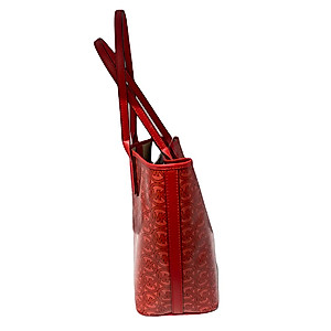 Michael Kors Jodie Medium Logo Tote Shoulder Bag Handbag, Flame/Red