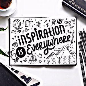 Piochoo Calligraphy Pens,8 Size Calligraphy Pens for Writing,Brush Pens Calligraphy Set for Beginners, Hand Lettering Pens