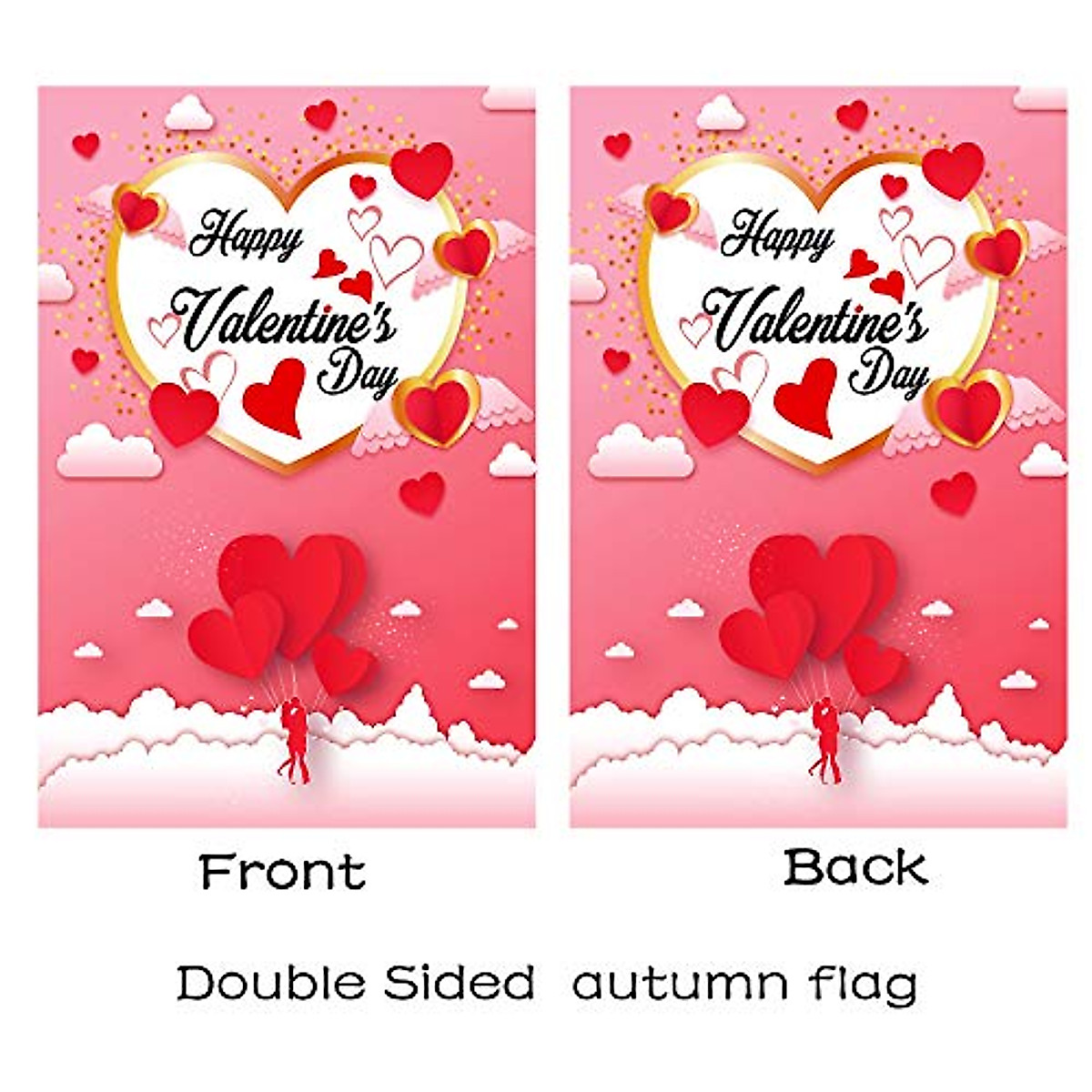 Valentine Flag, Double Sided Valentine's Day Flag Love Combination Valentine Garden Flag 12 x 18 Inch Valentine House Flags for Valentine's Day Decoration
