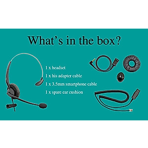 DailyHeadset RJ9 Avaya Phone Headset Compatible with Avaya 1600, 9600, J100 Series IP Phones Model Noise Cancelling Plus 3.5mm Adapter for Smartphone