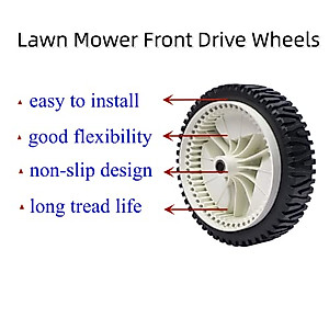 2 Pack Front Drive Wheels Replaces Craftsman Husqvarna 194231X427 532403111 Wheels 8"X1-3/4"