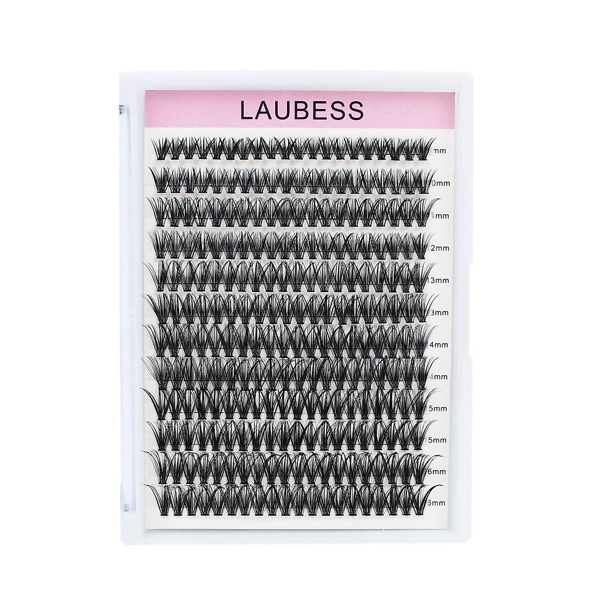 Cluster Lashes 240pcs 40D DIY Eyelash Extension D Curl Long Individual Lashes Mixed Tray Faux Mink Lash Clusters Extensions 0.07 0.10 Black (40D-0.07D-9-16mm)