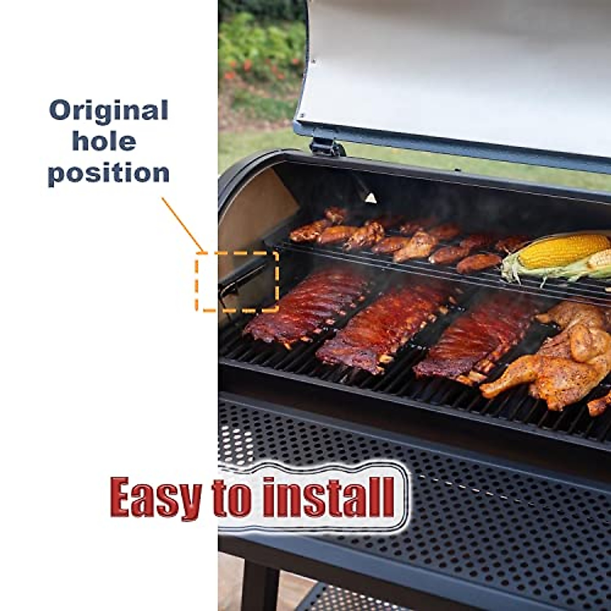 Replacement Temperature Sensor for The Char-Griller Gravity Fed 980 Charcoal Grill, Temperature Resistance Up to 1112°F, Imported Pt1000 Resistor