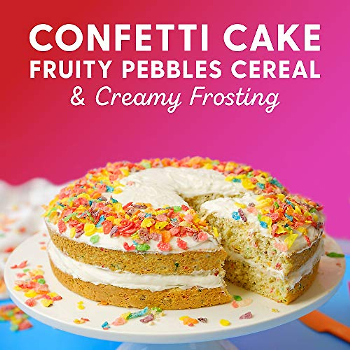 Duncan Hines Epic Fruity Pebbles Cake Mix Kit, 28.5 oz, 1 Count