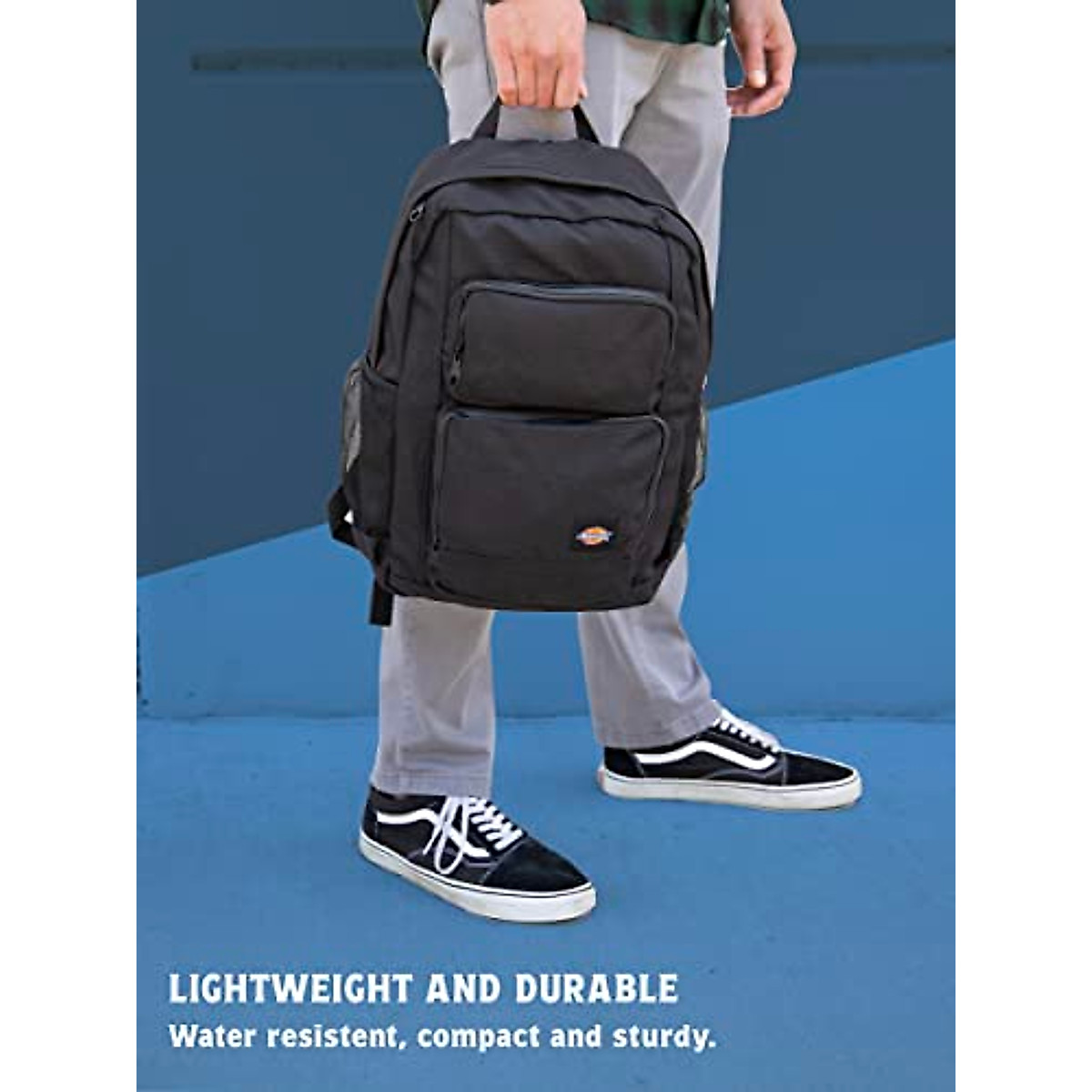 Dickies Tradesman Backpack Extra Large Capacity Logo Water Resistant Casual Daypack for Travel Fits 15.6 Inch Notebook (Black)