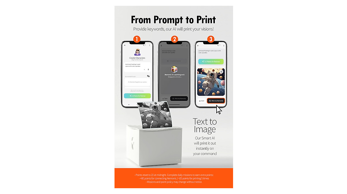 MANGOSLAB Nemonic Label Printer - Portable Wireless Label & Sticky ...