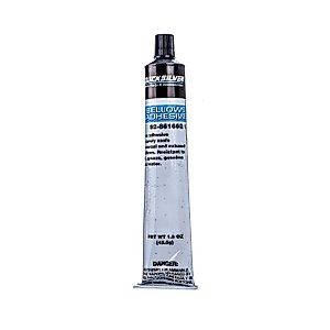 Quicksilver 86166Q1 Bellows Adhesive – Resistant to Oil, Grease, Gasoline and Water – 1.5 oz Tube