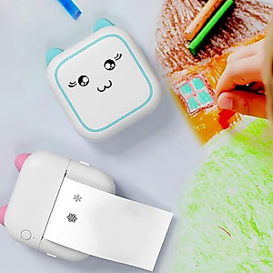 ELINP Bluetooth Mini Pocket Printer, Portable Thermal Printer with Printing Paper for Notes, Journal, Memo, Pictures, Photos, Journals, DIY,Study ﻿ (Roseate)