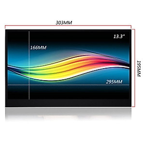 Support HDMI Portable Display Cell Phone Computer cast External Expansion Screen, 13.3-inch IPS 1080P HD Display