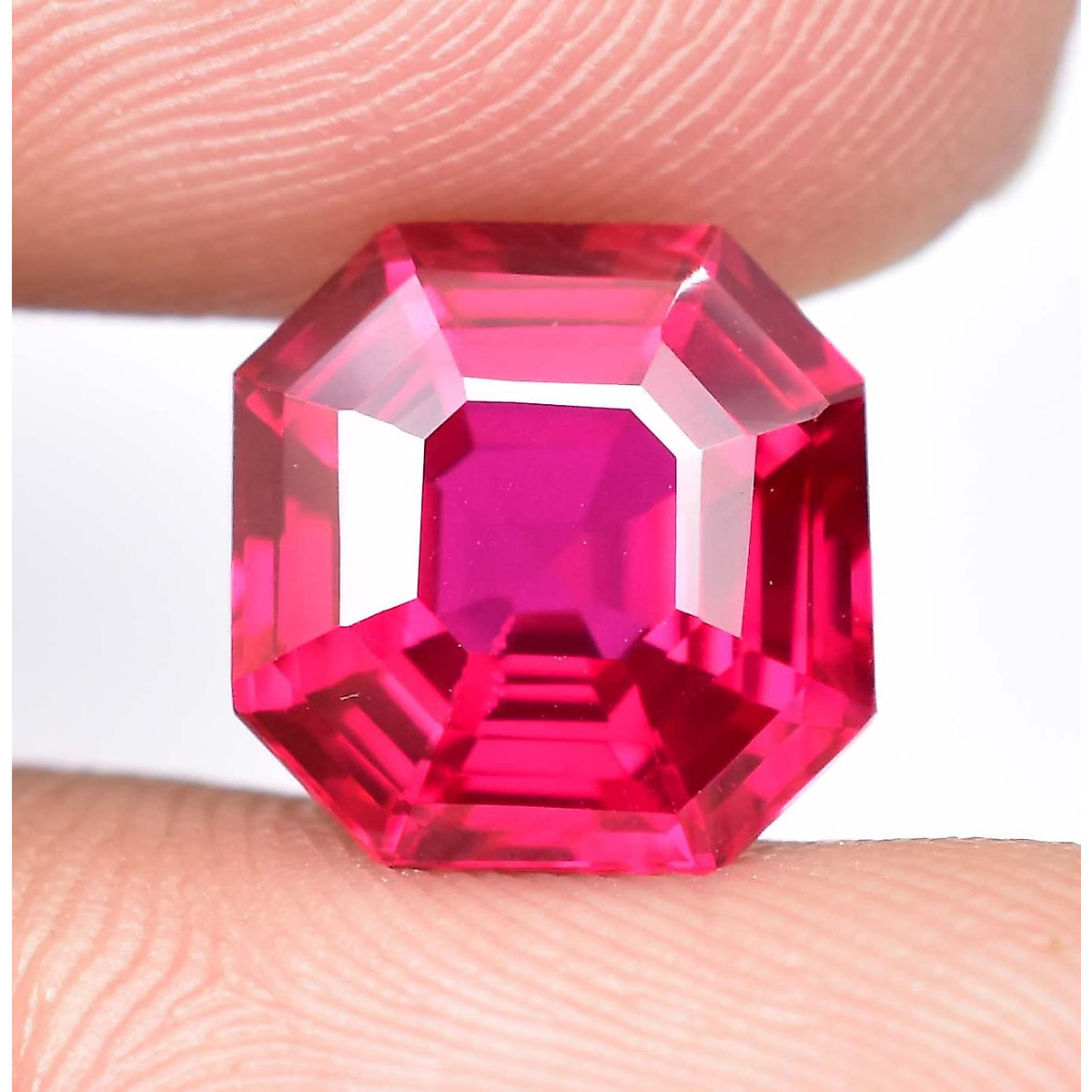 6.95 Ctw Flawless Mozambique Pigeon Blood Red Ruby Radiant Cut Gemstone GIT Certified Beautiful and Luster Making Jewelry & Ring Product