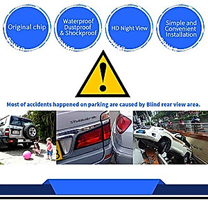 VIGORWORK 4.3 inch TFT LCD Desktop Display/Car Monitor, with(12V) Waterproof 4 LEDs Car Rear View Camera, for Car/Truck/RV,/Mini-Van