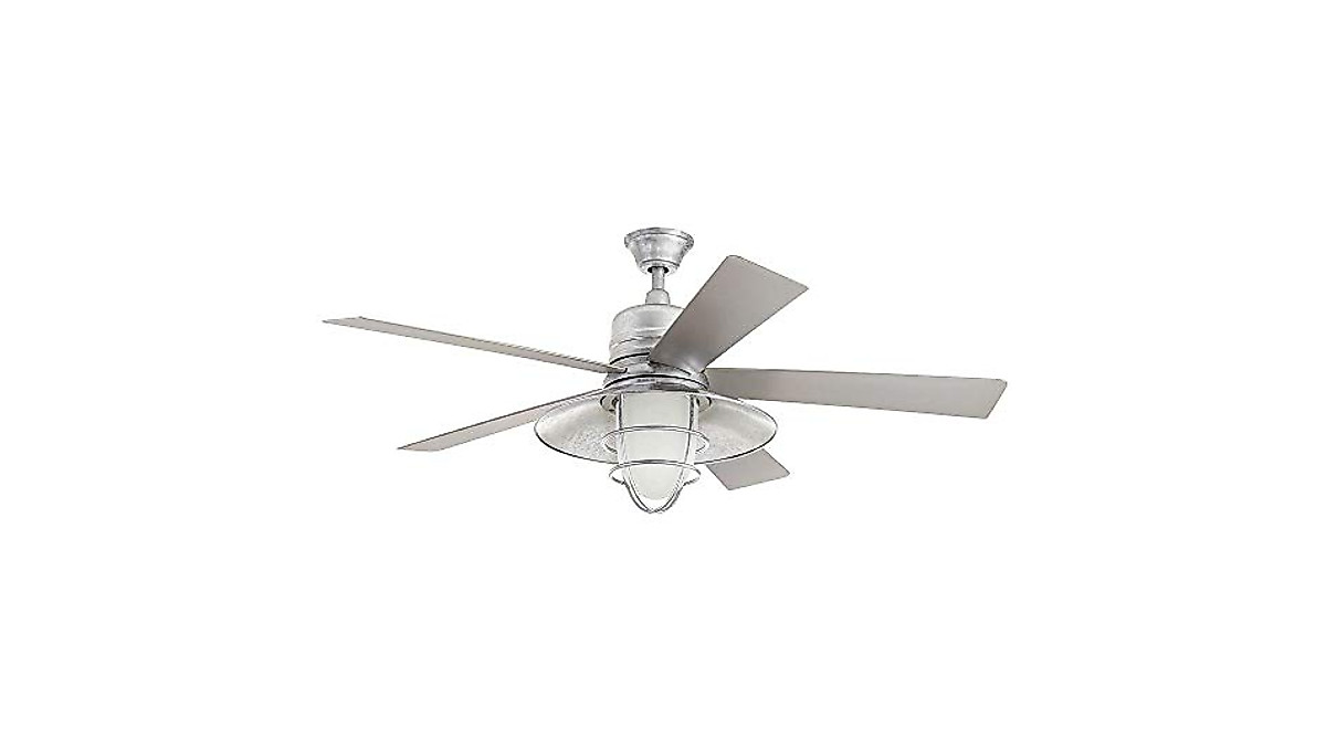 Grayton 54-Inch Galvanized Ceiling Fan for Indoor & Outdoor Spaces