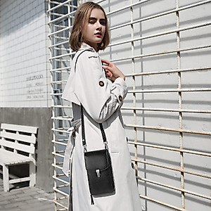 Pearl Angeli Small Crossbody Bags for Women Genuine Leather Shoulder Bag with RFID Credit Card Holders