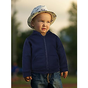 Cooraby 3 Pack Toddler Boys Fleece Full Zip Hoodies Long Sleeve Zip Up Hoodie Sweatshirt with Pocket Lightweight Jacket for Toddlers