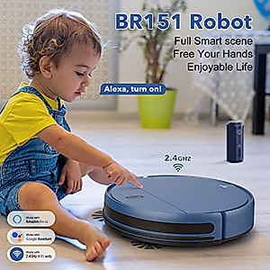 ZCWA Robot Vacuum and Mop Combo, 2 in 1 Mopping Robotic Vacuum with WiFi/App/Alexa, Robotic Vacuum Cleaner, Schedule Settings, Self-Charging, Ideal for Hard Floor, Pet Hair and Carpet