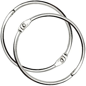 OWLKELA 2 Inch 30 Pack Loose Leaf Binder Rings, Nickel Plated Steel Binder Rings, Keychain Key Rings, Metal Rings for Index Cards, Book Ring, Ideal for School, Home, or Office