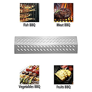 Kalomo 16GA Stainless Steel Grill Heat Plates Shield Burner Covers Flame Tamer BBQ Gas Grill Replacement Parts for Bull Angus 47628, 47629, Brahma 57568, Outlaw 26039, Lonestar Select 87049, Cal Flame