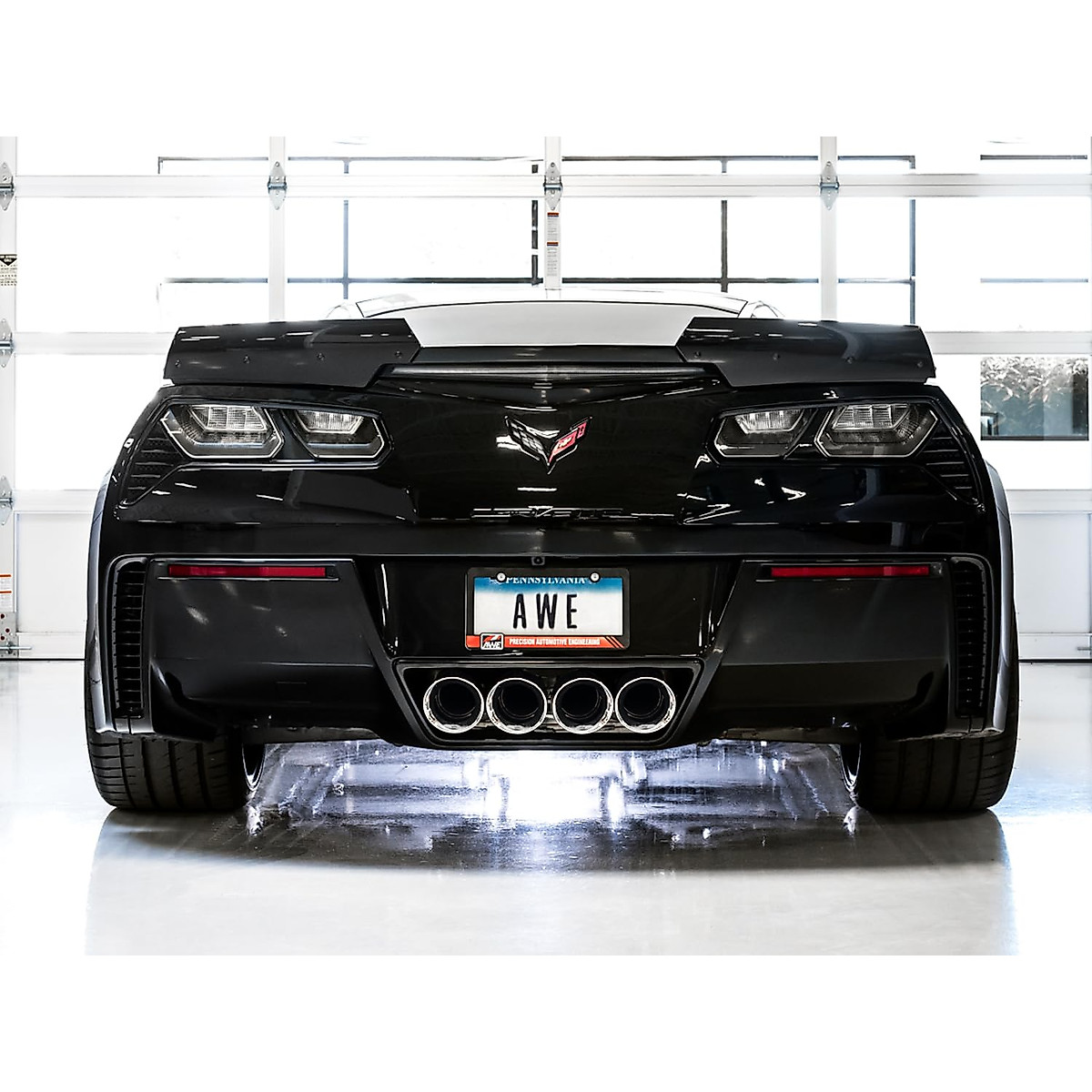 AWE Tuning 14-19 Chevy Corvette C7 Z06/ZR1 (w/o AFM) Touring Edition Axle-Back Exhaust w/Chrome Tips - 3015-42133