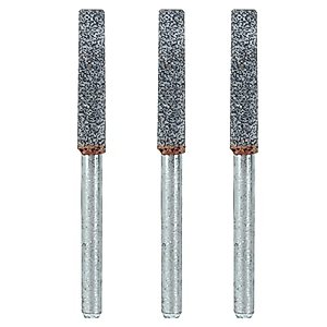 3Pcs 4mm 5 32in Chainsaw Sharpener Burr Stone File Sharpening Tool for Rotating Tool