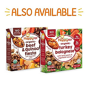 Happy Tot Organics Love My Veggies Bowl, Cheese & Spinach Ravioli with Marinara Sauce, 4.5 Ounce Pouch (Pack of 8) packaging may vary