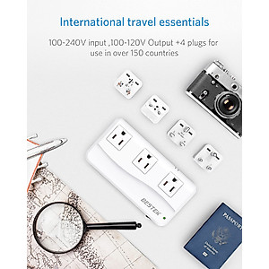 BESTEK Universal Travel Adapter 220V to 110V