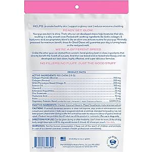 Native Pet Skin and Coat Chews for Dogs - Made with Wild-Caught Salmon Oil for Dogs Skin and Coat - Omega 3 for Dogs - Dog Shedding Supplements & Dog Hair Loss Treatment - Omega for Dogs (30 Chews)