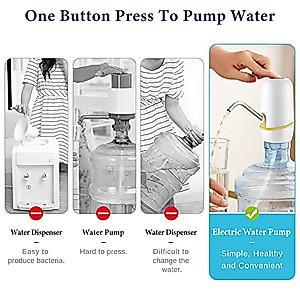 5 Gallon Water Dispenser, Electric Mini Drinking Jug Dispenser, Small Automatic 5 Gal Cold Water Pump Stand, Portable Kitchen Gadgets Design for Office, Home, Kitchen, and Camping