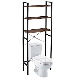 ZenStyle Over The Toilet Storage, 3-Tier Bathroom Space Saver Storage Organizer, Multifunctional Toilet Stand Rack, Easy to Assembly, Rustic Brown