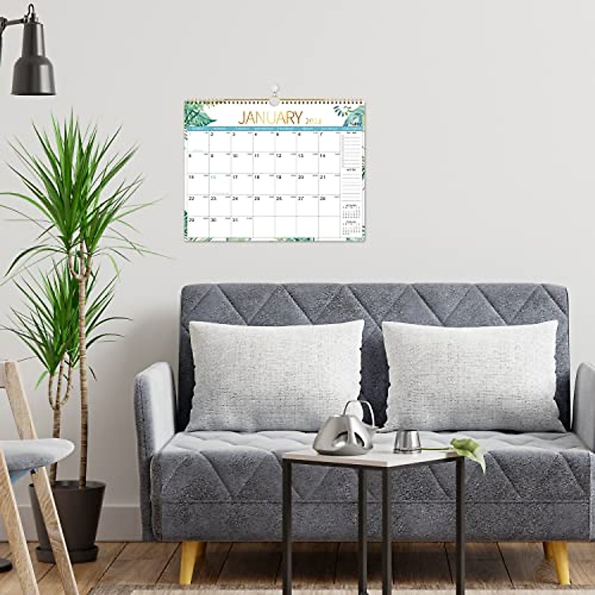 Wall Calendar 2023 - 12 Monthly Calendar 2023, Jan. 2023 - Dec. 2023, 2023 Calendar with Julian Date, 14.6" x 11.5",Twin-Wire Binding, Blank Block with Julian Dates, Perfect 2023 Wall Calendar for Organizing