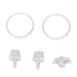 Kafuty-1 Buttons Full Set for PS5 Controller,Joysticks Dpad R1 L1 R2 L2 Direction Key ABXY Buttons, Replacement Button Repair Kit for PS5 Game Console(White)